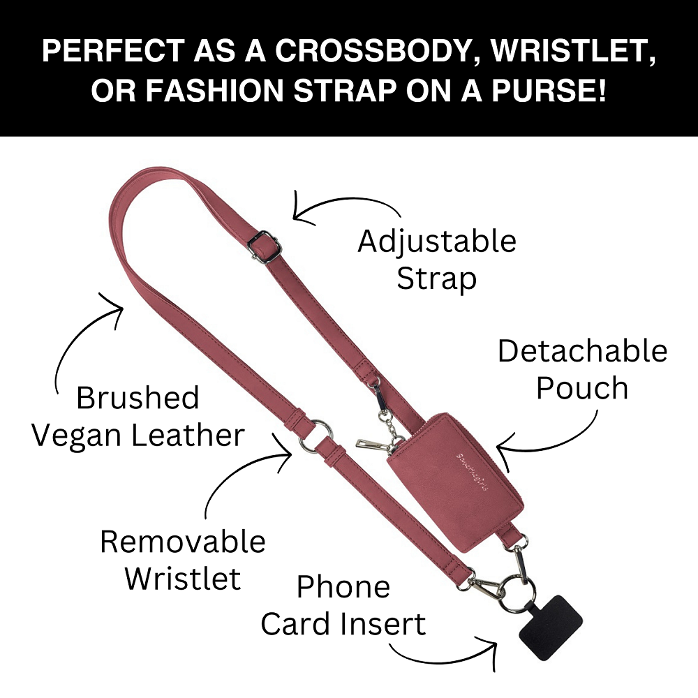 Clip & Go Strap w/Pouch Brushed Vegan Leather – SaveTheGirls